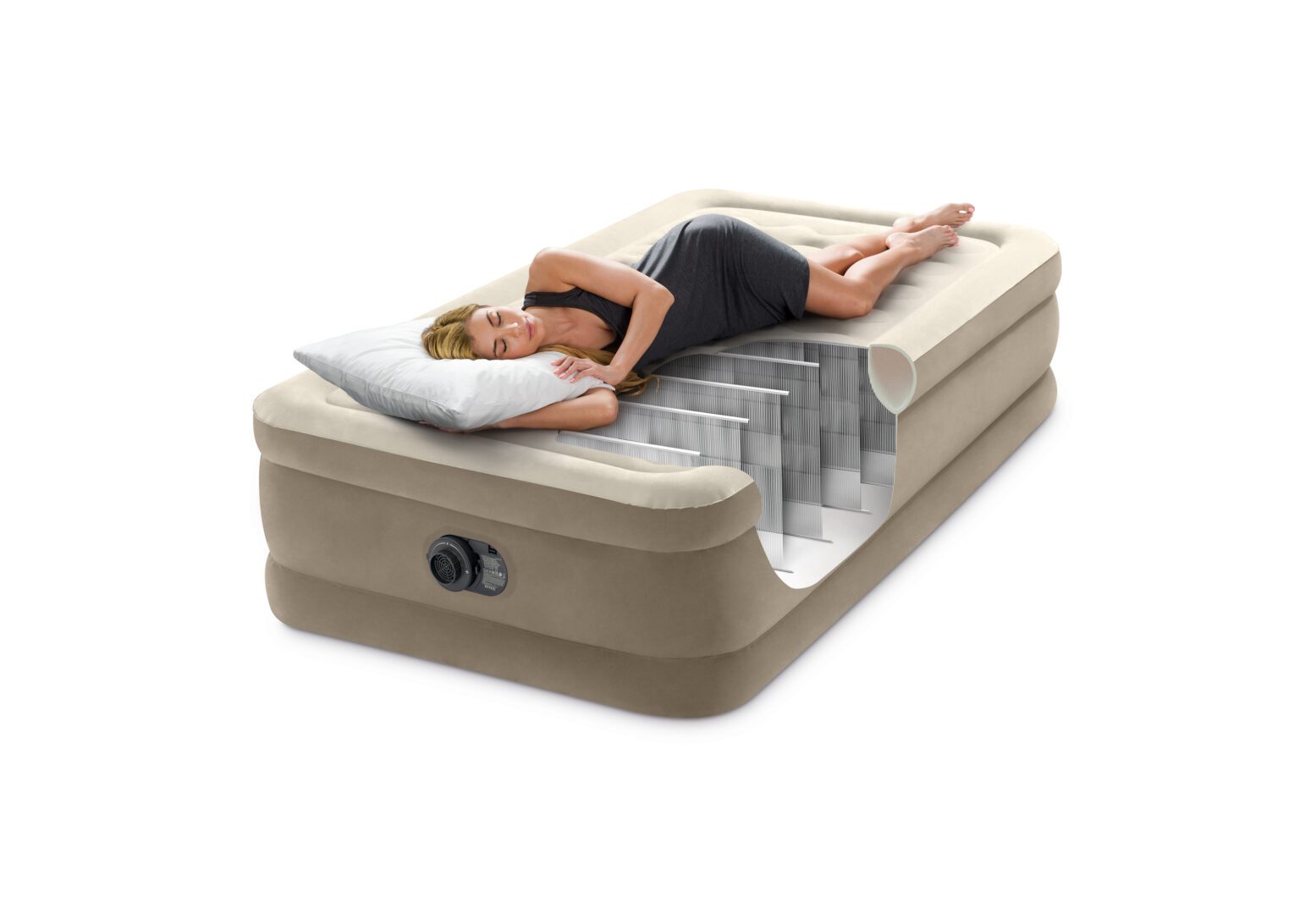 INTEX Napihljiva postelja Ultra Plush, 99 x 191 x 46 cm - TooMuch